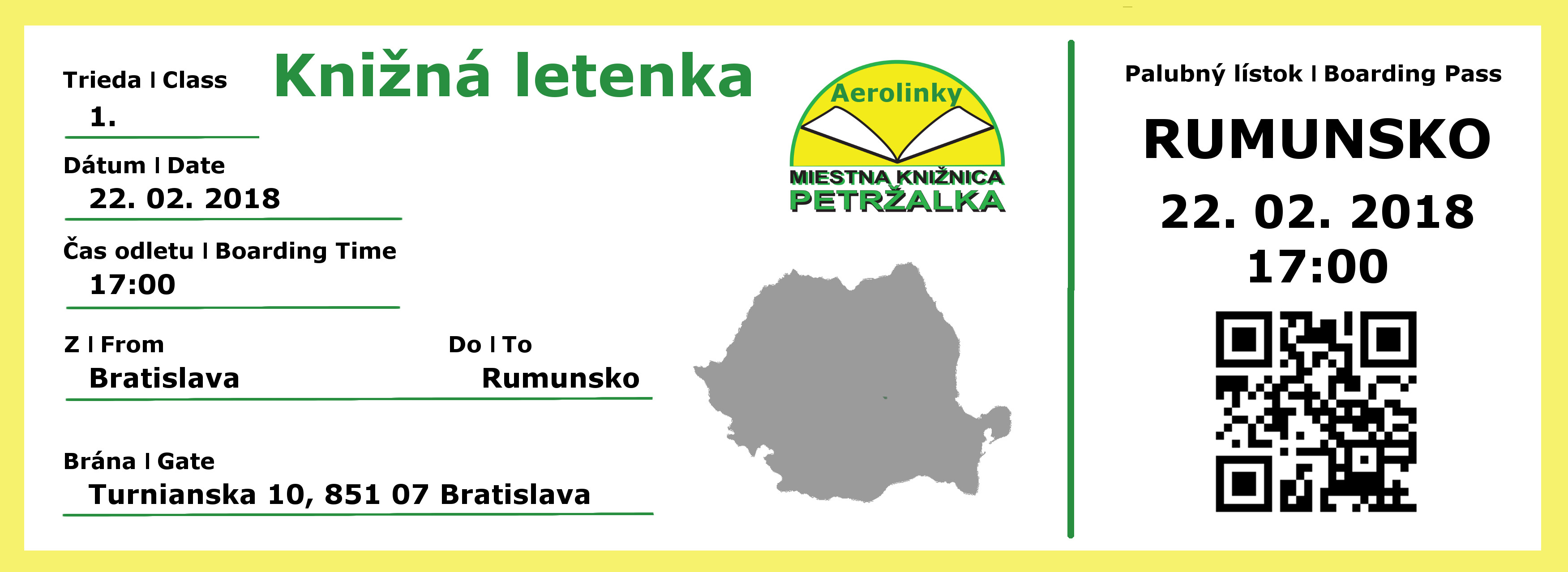 Knižná letenka - Petržalka