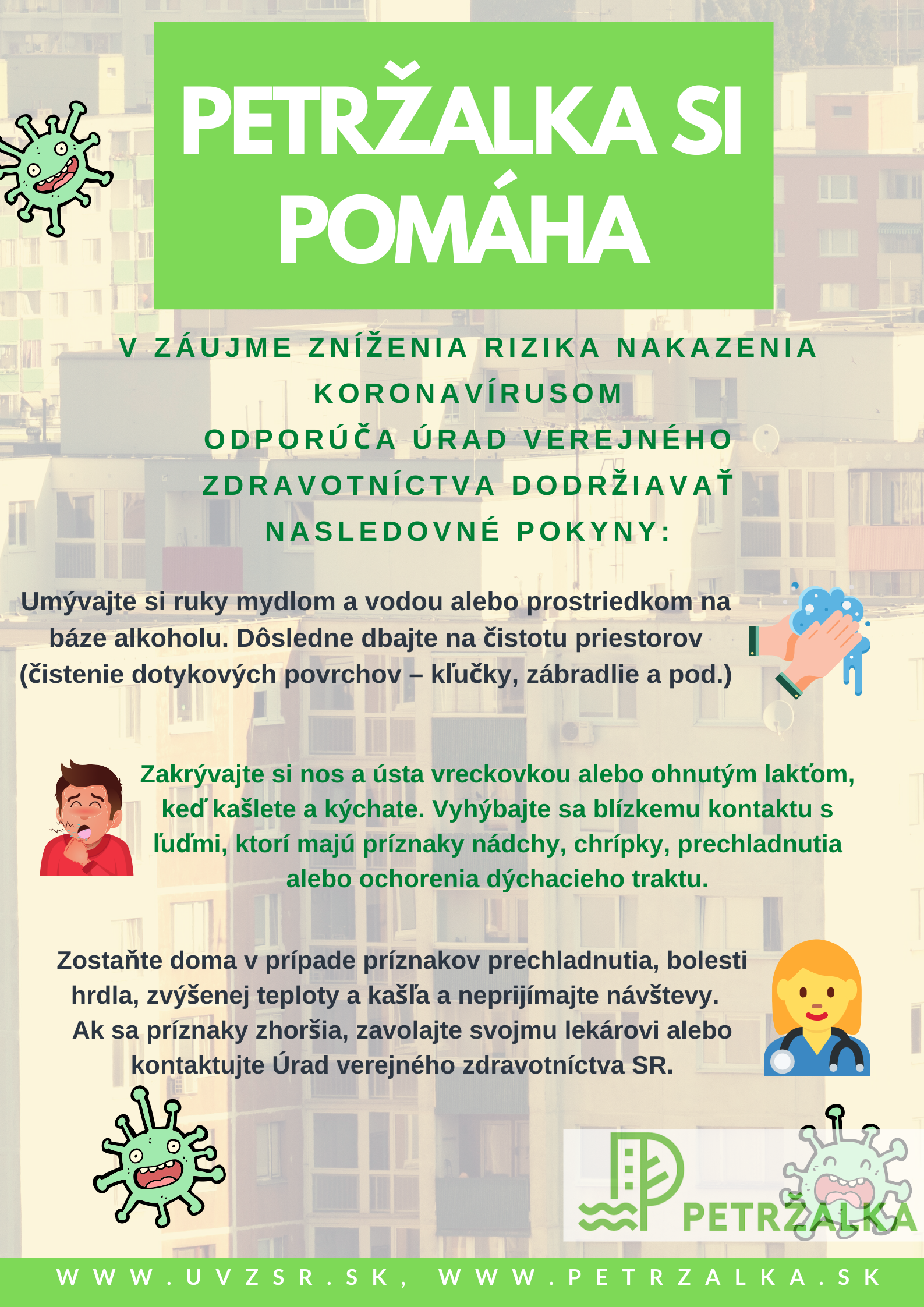 Pomáhajme si! Mestská časť Bratislava-Petržalka prosí správcov bytových ...