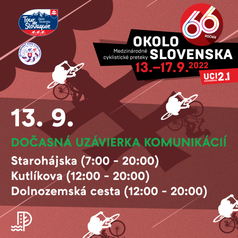 Okolo Slovenska 2022 odštartuje v Petržalke - Petržalka