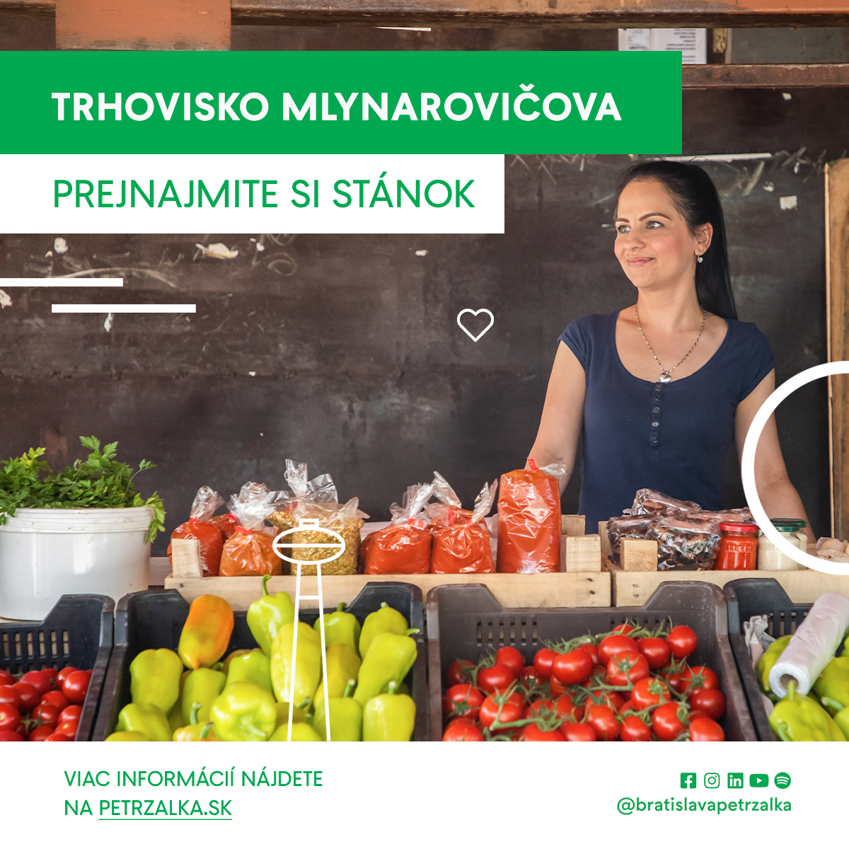 Prenajmite si stánok na Trhovisku Mlynarovičova a tešte Petržalku ...