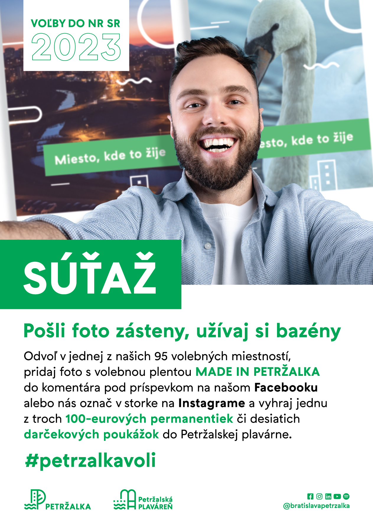 Petržalka vyzýva voličov: Odfoťte sa volebnou zástenou MADE IN ...