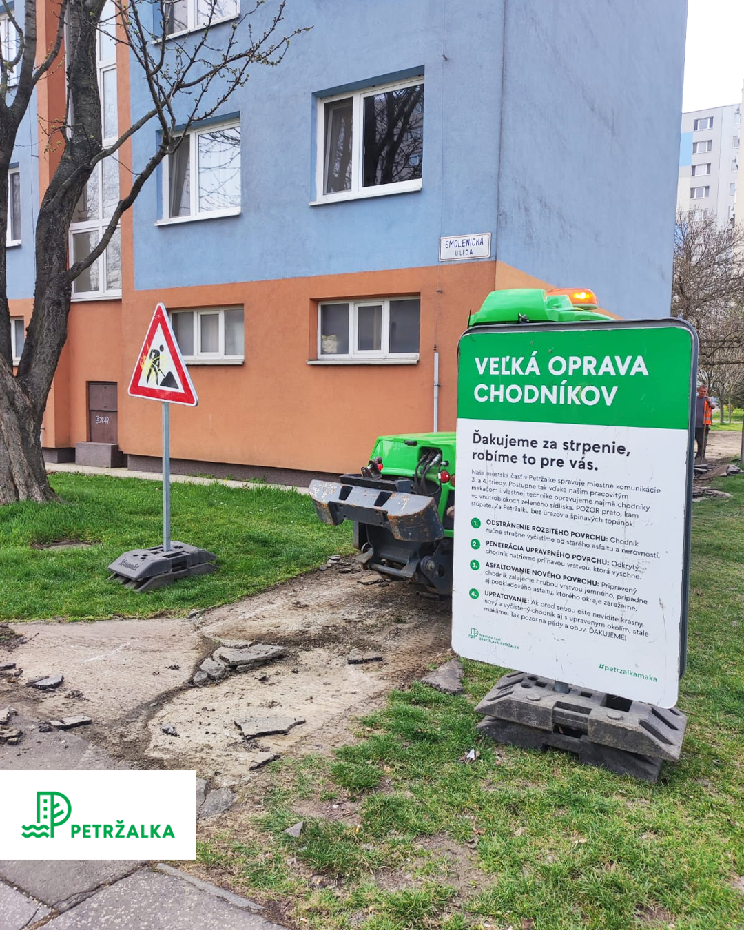 Veľká petržalská oprava chodníkov sa presúva na Lúky - Petržalka