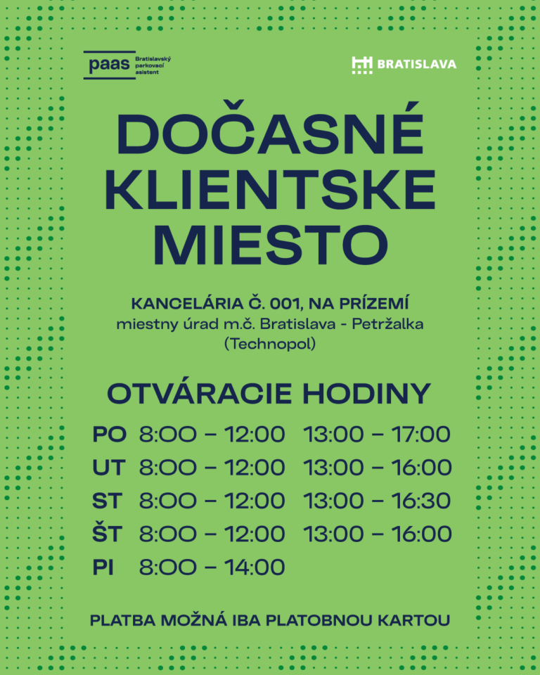 Klientské centrum PAAS-u sa vracia na miestny úrad - Petržalka