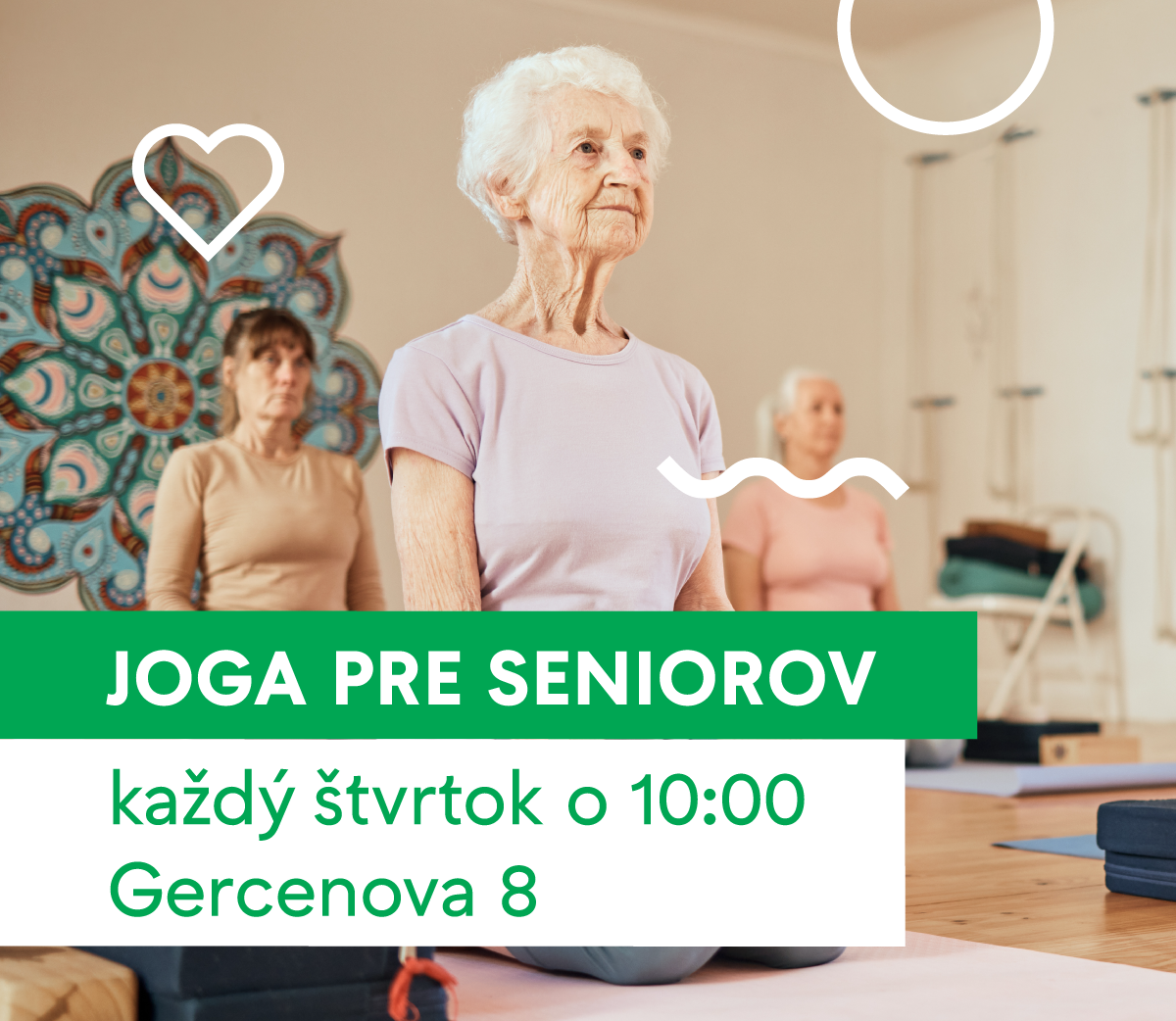 Joga pre seniorov zadarmo - Petržalka